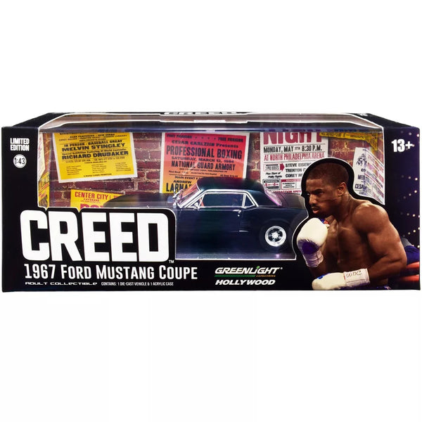 Greenlight 1967 Ford Mustang Coupe Matt Black (Adonis Creed's) "Creed ...