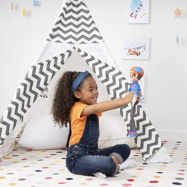 Blippi BLP0013 Bendable Plush Doll, 16” Tall Featuring SFX-Squeeze ...